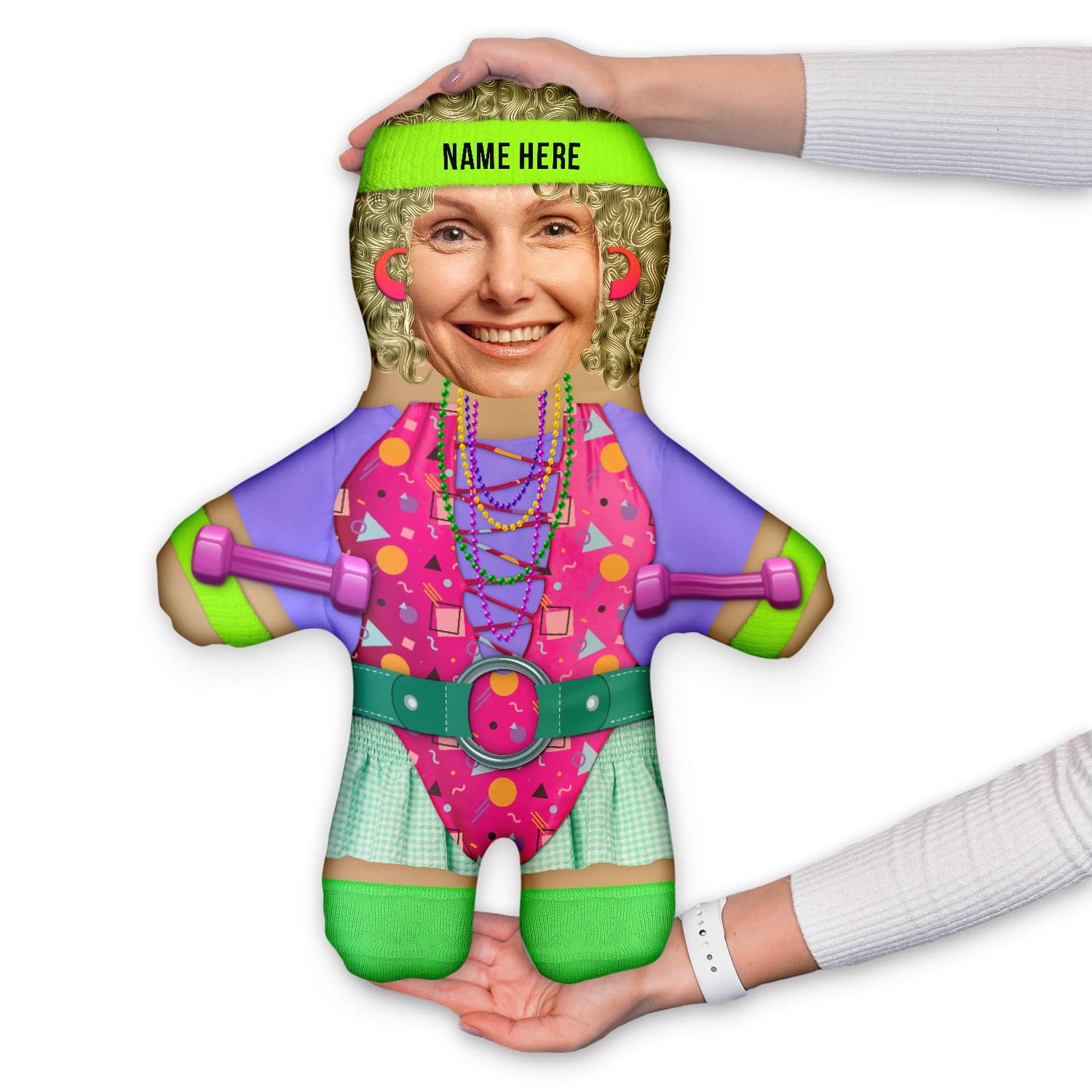 Mini Me™ Official | 80s Gym Spandex Babe - Personalised Photo Doll